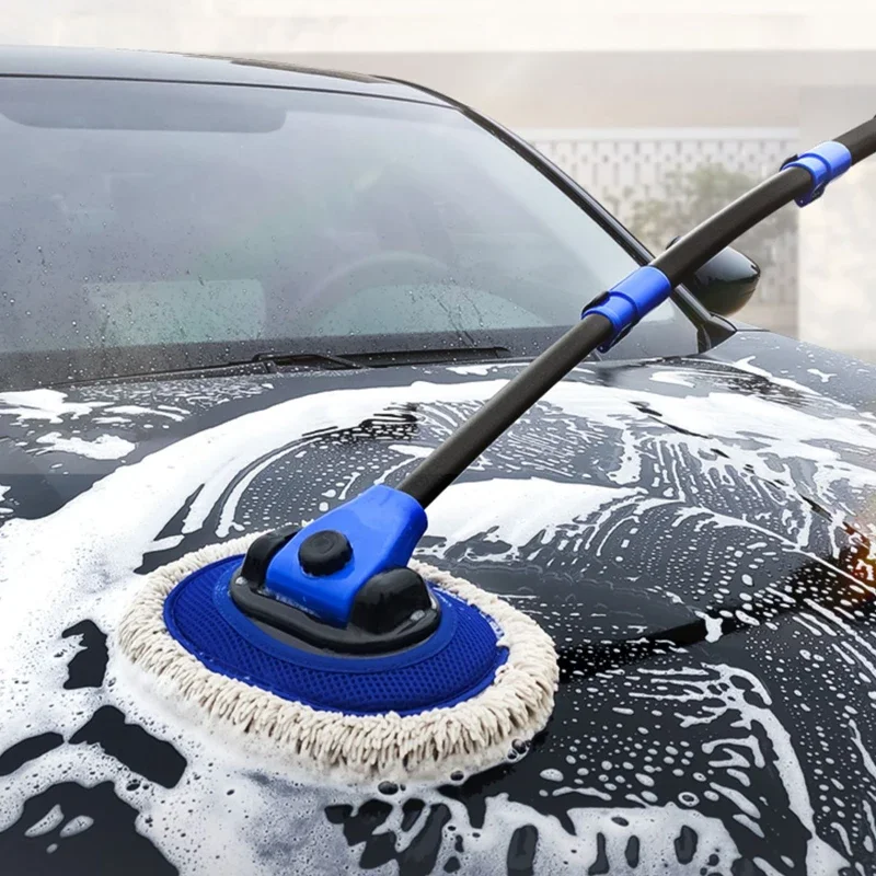 Car-Rotatable-Cleaning-Brush-Adjustable-Telescoping-Long-Handle ...