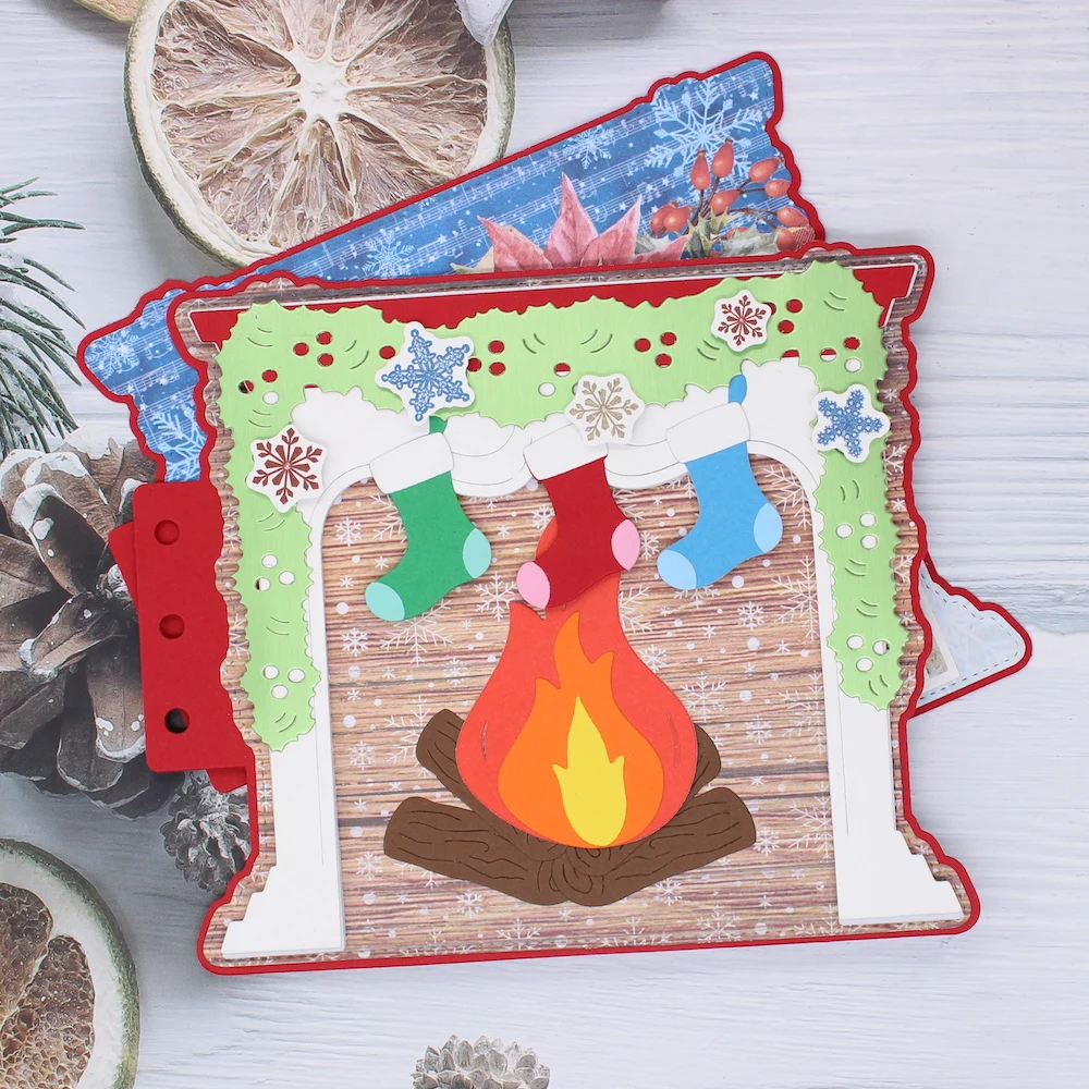 KSCRAFT-Fireplace-Mini-Album-Metal-Cutting-Dies-Stencils-for-DIY ...