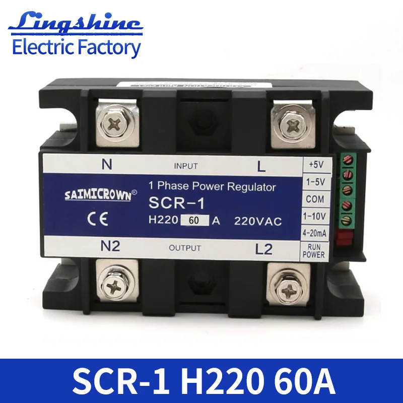 60A SCR 60A,Single phase Voltage Regulator Power Controller Module 0 ...