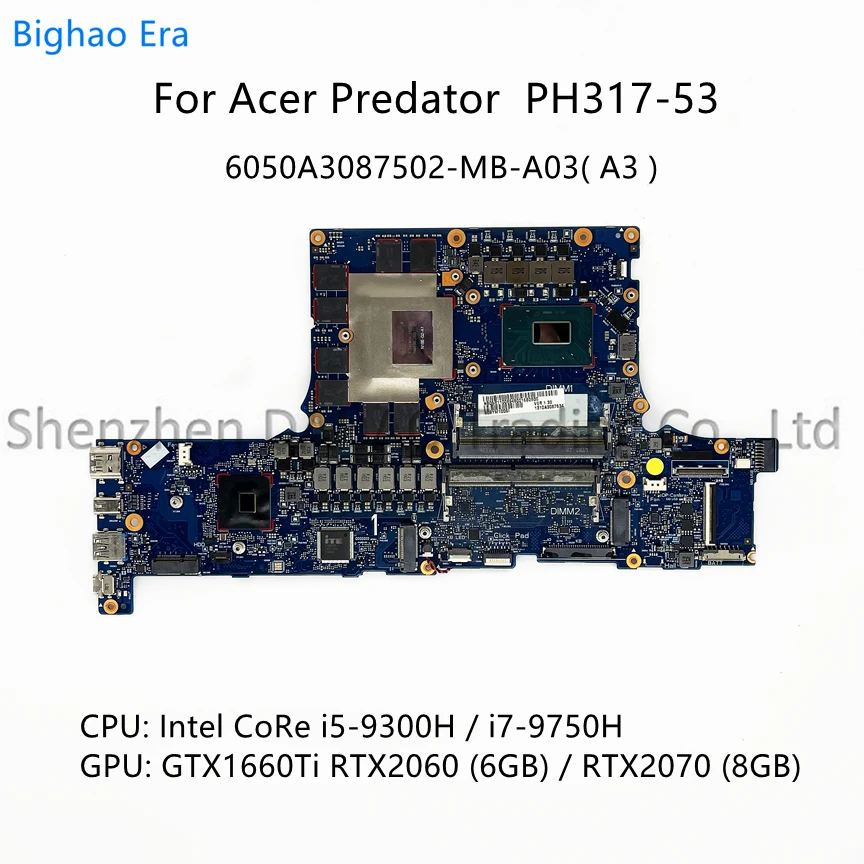 6050A3087502 MB A03 For Acer Predator PH317 53 Laptop Motherboard With ...