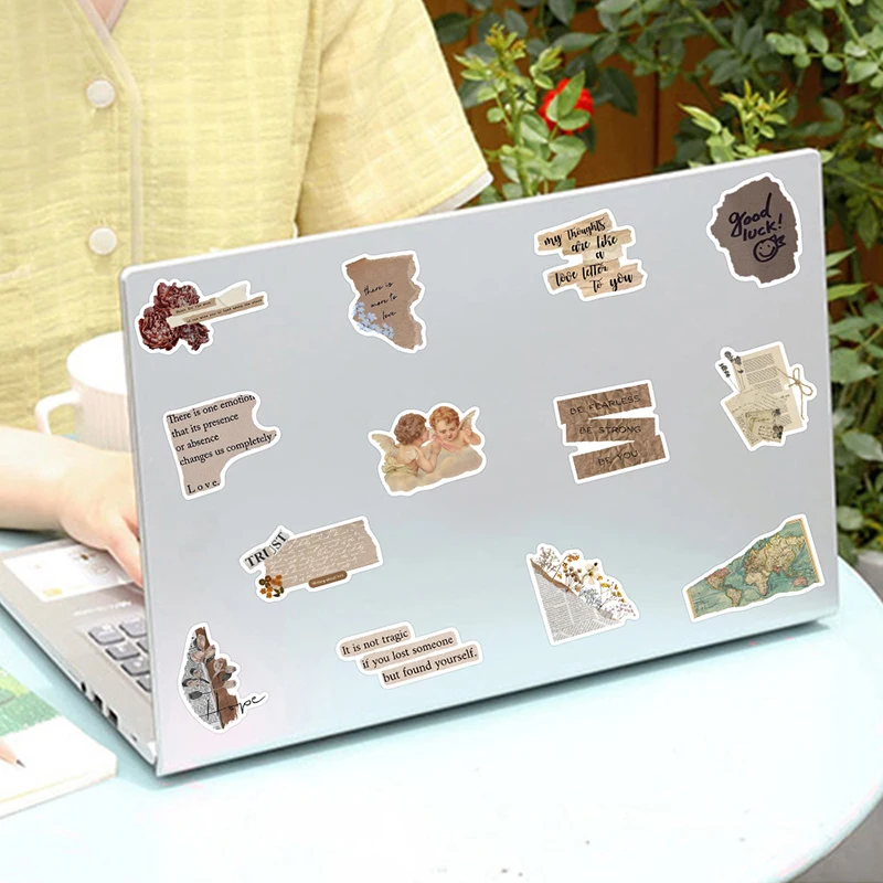 52Pcs-Vintage-Stickers-Retro-Style-Pattern-Diary-Planner-Decorative ...