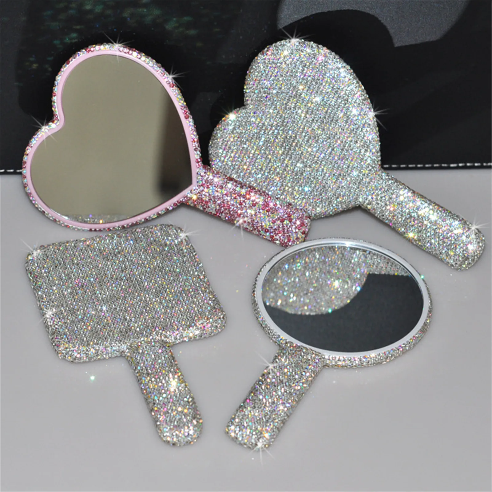 Luxury-Diamond-Hand-Mirror-Love-Heart-Mirror-Female-Handle-Makeup ...