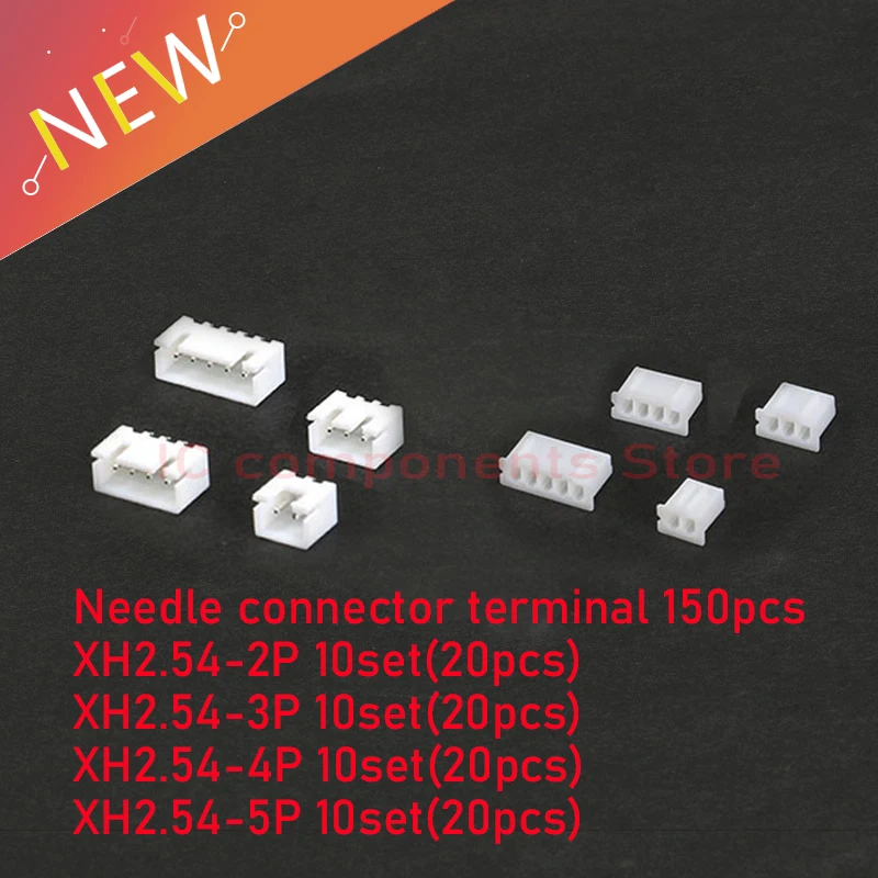 230pcs-XH2-54-2p-3p-4p-5-pin-2-54mm-Pitch-Terminal-Kit-Housing-Pin ...