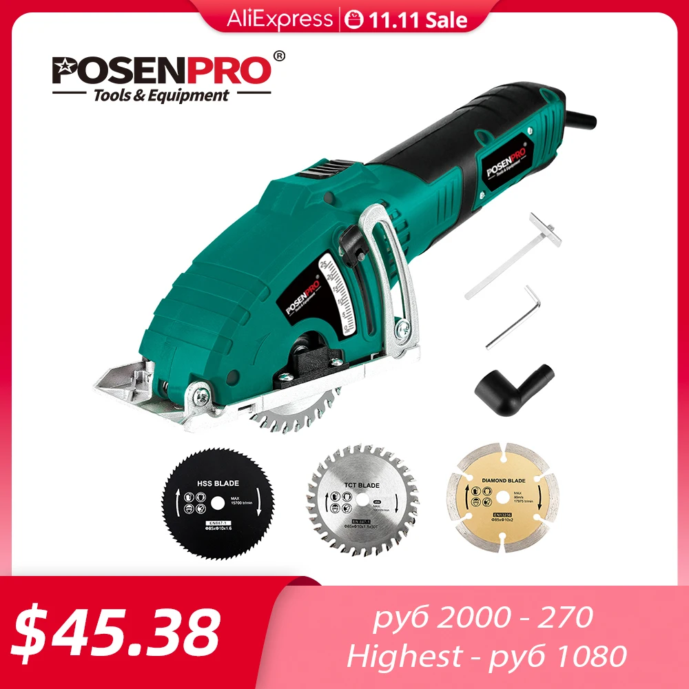 POSENPRO-Electric-Mini-Circular-Saw-700W-Hand-Tool-Cutting-Wood-Metal ...