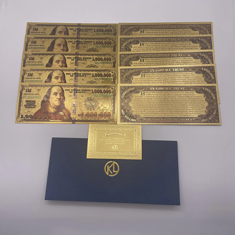 Dropshipping Copilot - American Bill Dollar Gold Banknote $1000000 Fake Money 24k Gold Note for ...