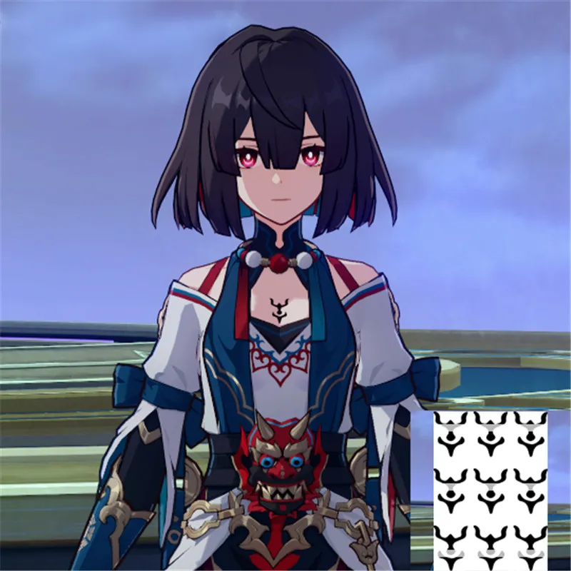 Honkai-Star-Rail-Xue-Yi-Cosplay-Tattoo-Brust-Tattoo-Aufkleber ...