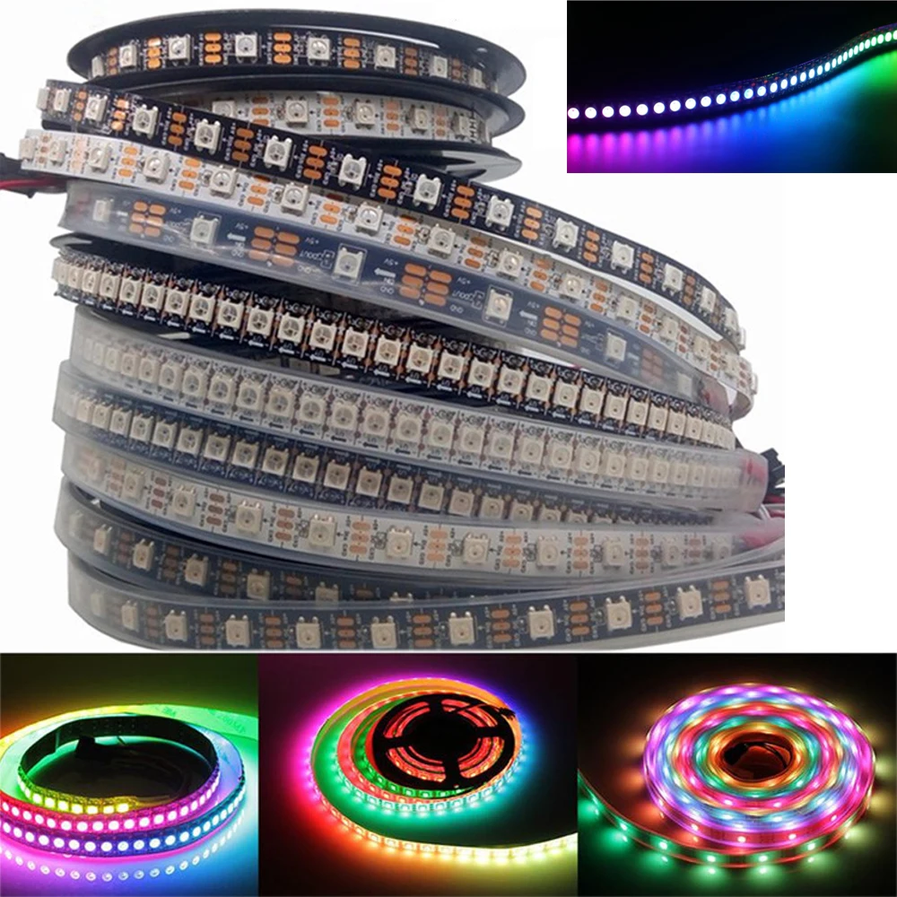 WS2812B-Led-Strip-WS2812-RGB-Individually-Addressable-Smart-Led-Lights ...