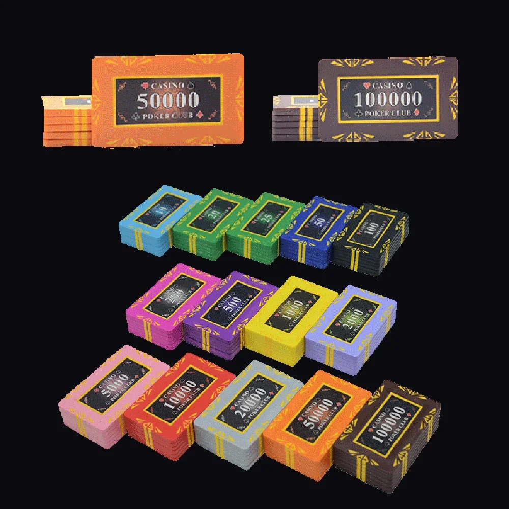 10PCS-rectangle-Premium-Casino-Square-Clay-Chips-With-Inner-Iron-Texas ...