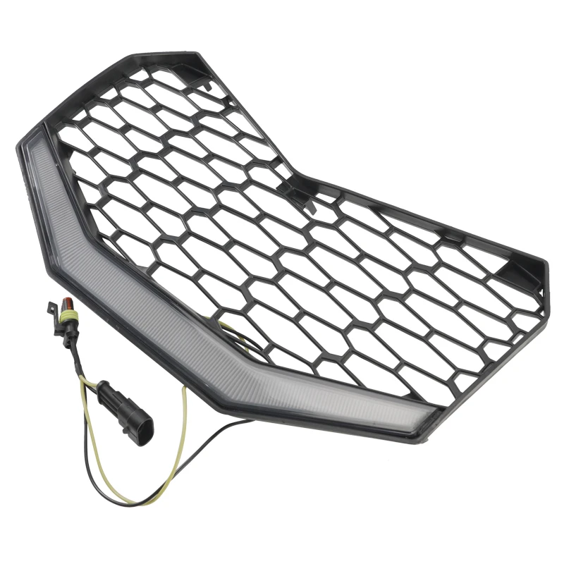 New Front Mesh Grille Grill With White Led Light For Can Am X3 Maverick ...