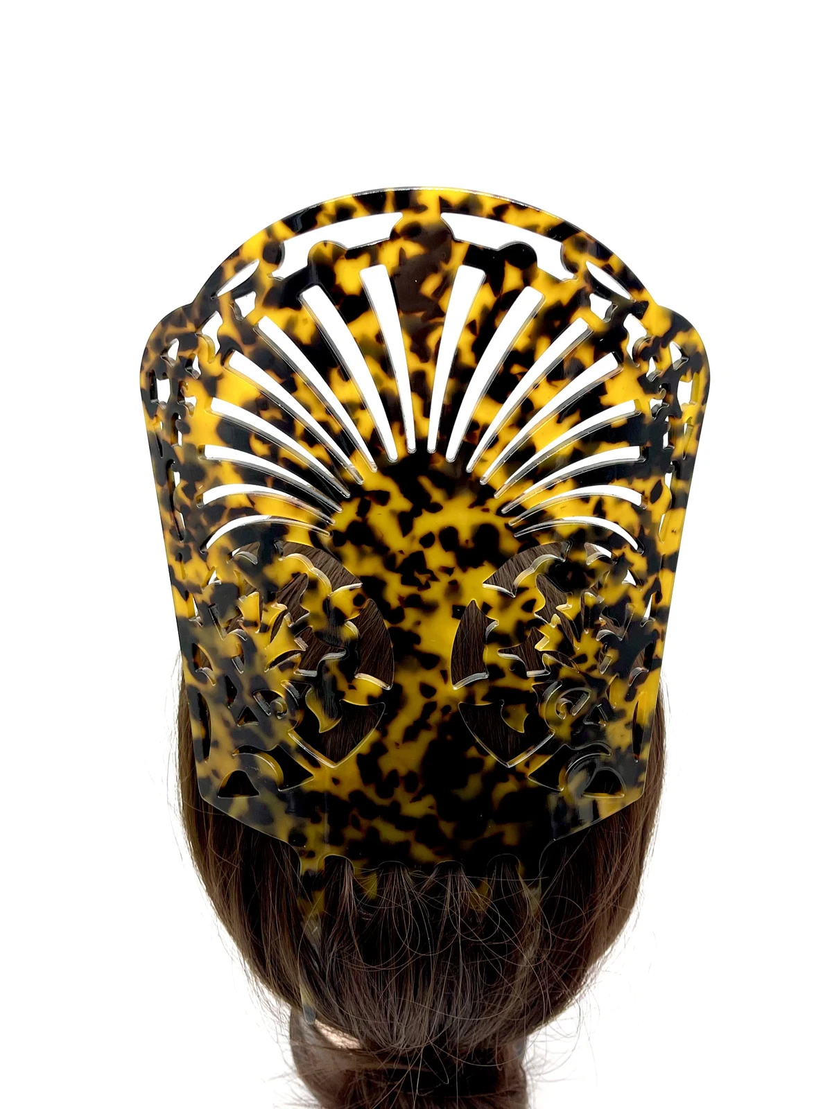 Vintage-High-Hair-Combs-Colorful-Acetate-Hair-Accessories-Faux-Tortoise ...