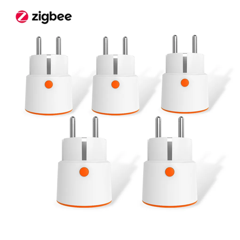 1/2/3/4/5Dcs Tuya Smart Zigbee 3 Power Pule 16A Eu Outlet 3680W Meter ...
