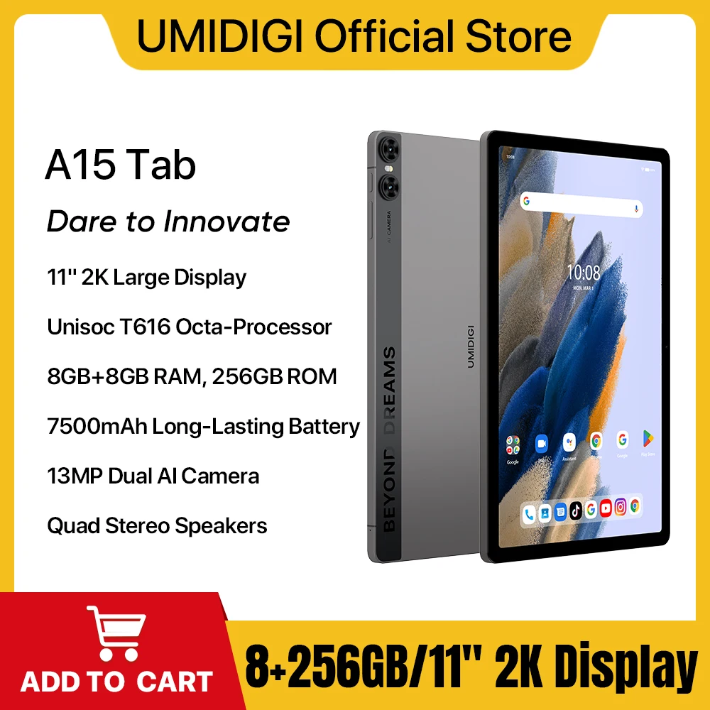 UMIDIGI-A15-Tab-Android-13-Smart-tablet-8GB-RAM-256GB-ROM-11-2K-HD ...