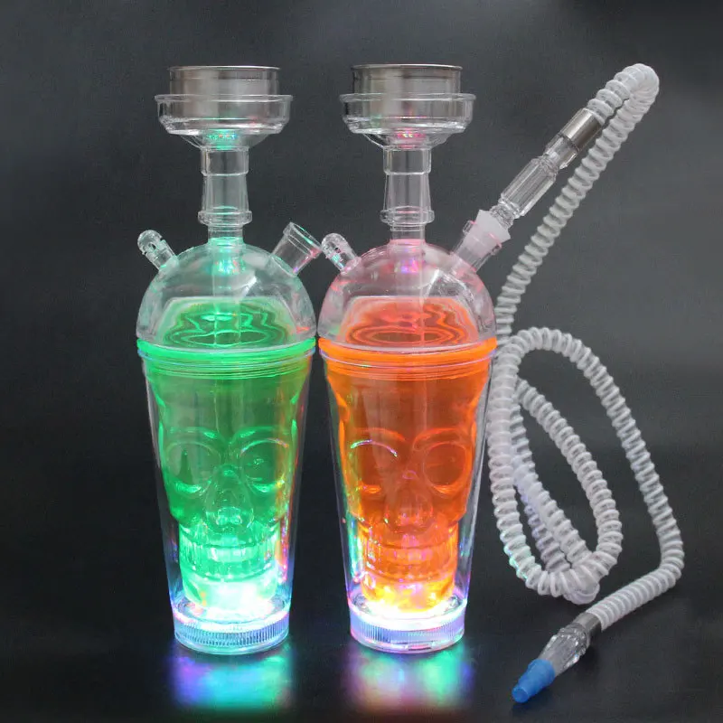 Acr-lico-completo-Shisha-Hookah-com-luz-LED-copo-port-til-tubula-o-de ...