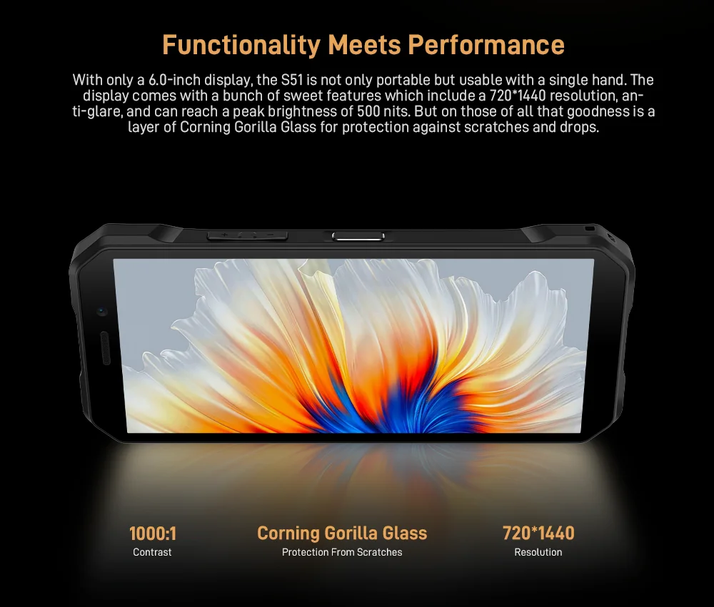 DOOGEE S51 Rugged 4G Smartphone 4GB 64GB 12MP AI Double Camera 6.0 Inch ...