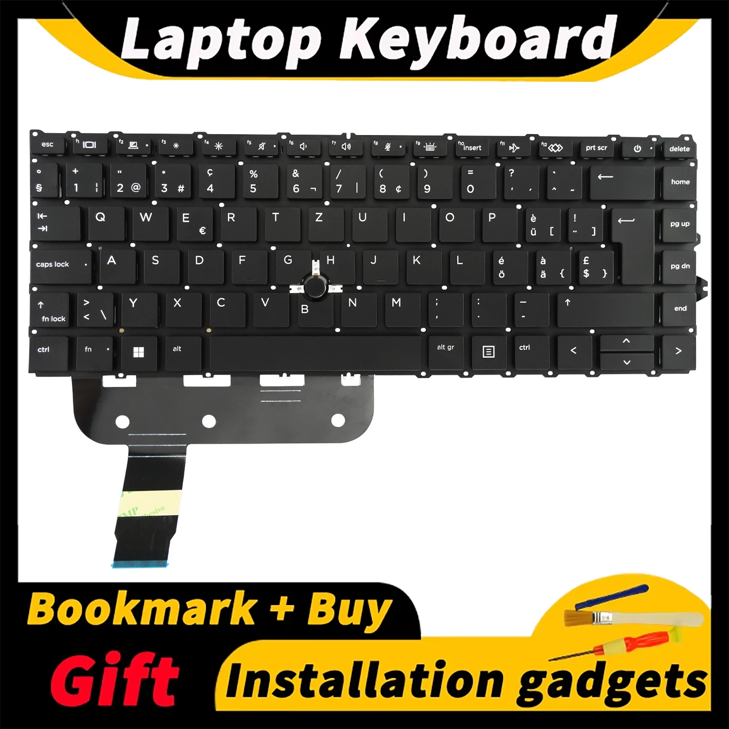 Suitable for HP EliteBook 840 G7/845 G7/840 G8 laptop keyboard with ...
