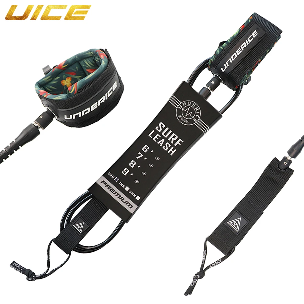 Straight 6/7/8/9/10 Foot Surfing Leashes 5 Colors Premium Sup Surf Leg ...