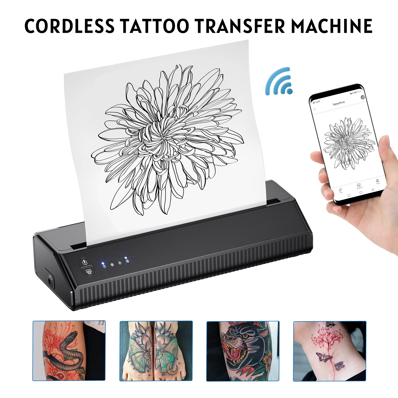 WIFI-Tattoo-Transfer-Machine-Wireless-Portable-Tattoo-Template-Machine ...
