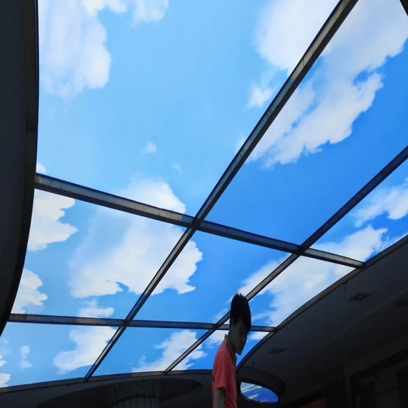 Custom-Blue-Sky-translucent-strentch-decoration-film-UV-Star-Printed ...