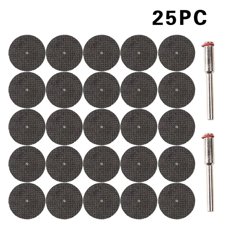 25Pcs-Rotary-Abrasive-Cutting-Disc-32mm-With-Mandrels-Grinding-Wheels ...