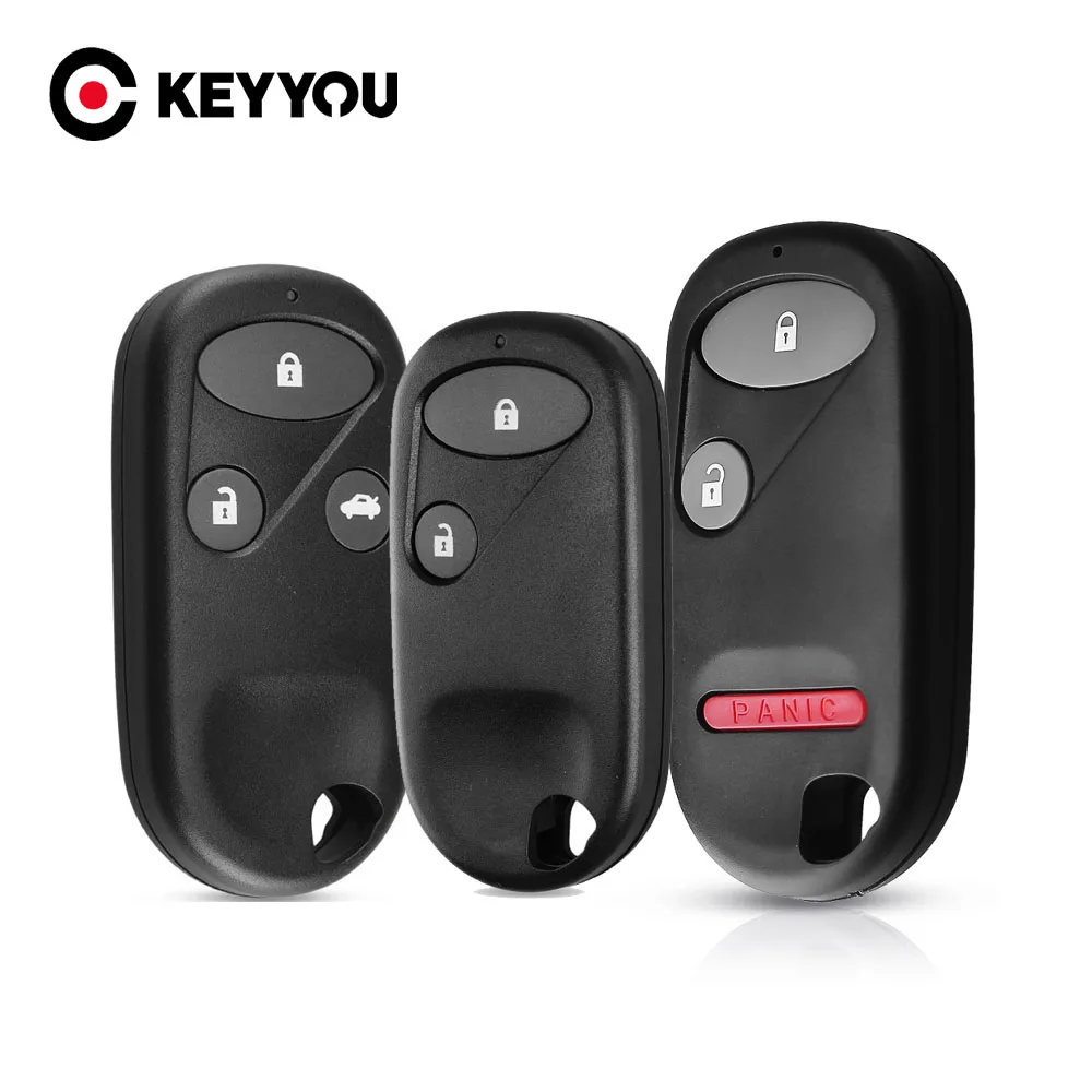 KEYYOU 2/3/3+1 Button Car Remote Key Shell Fob Case For Honda Civic CRV ...