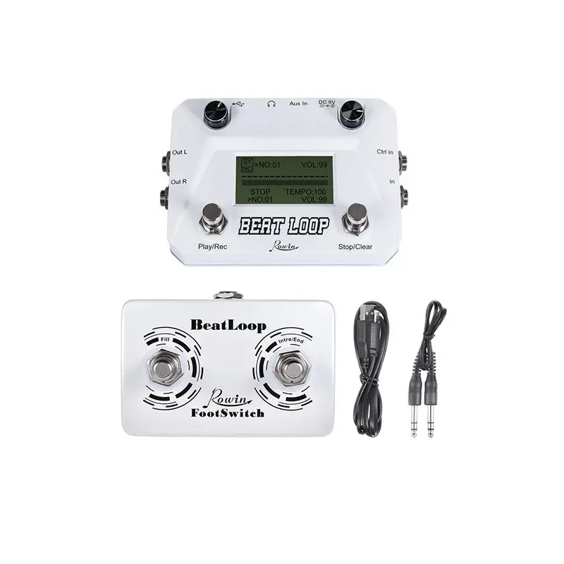 Rowin-Guitarra-Beat-Loop-Pedais-Looper-Machine-40-Bateria-Ritmo-50min ...