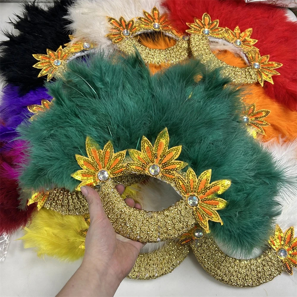 2023-Turkey-Feather-Hand-Held-fan-African-Handmade-Fans-for-Wedding ...