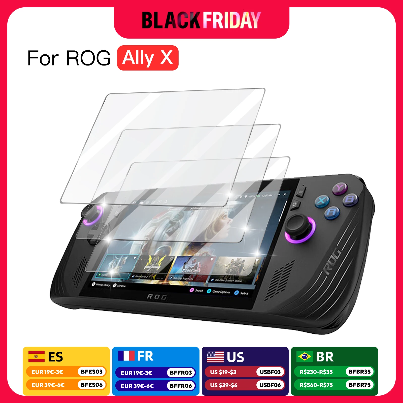 Tempered-Glass-for-Asus-ROG-Ally-X-Anti-scratch-Screen-Protector-Film ...