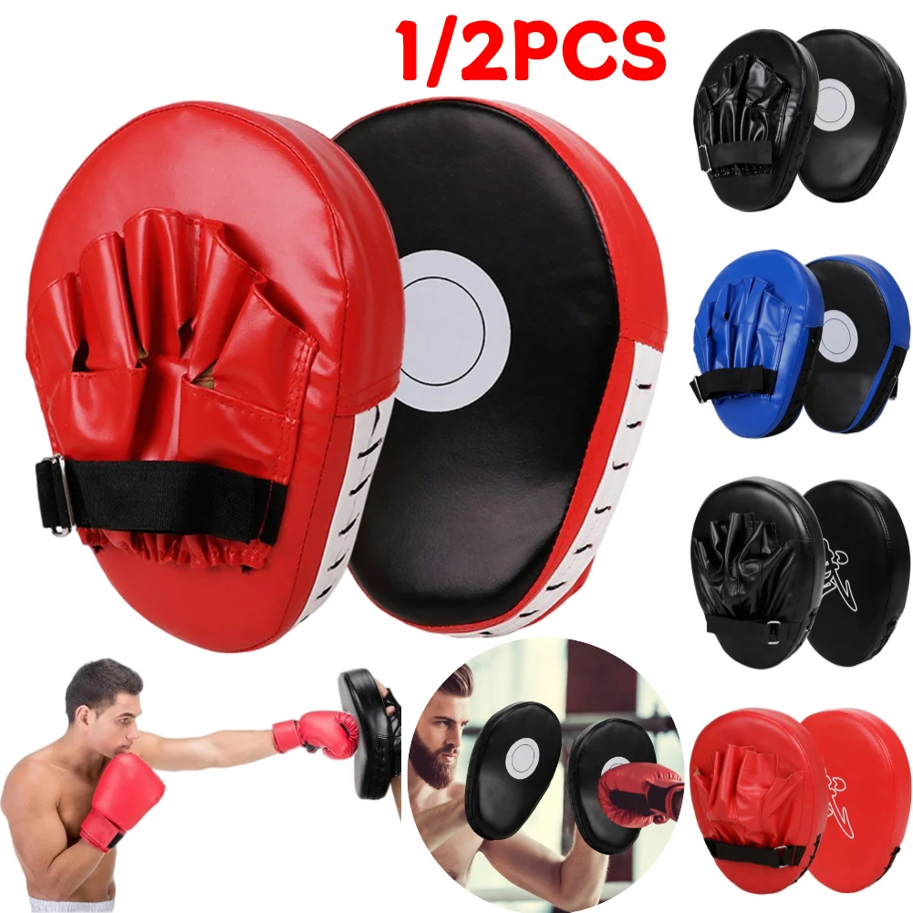 Curved-Boxing-Hand-Target-PU-Leather-Curved-Punching-Mitts-Breathable ...