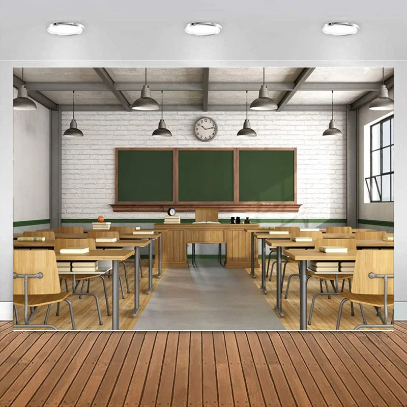 Back-to-School-Theme-Backdrop-Classroom-Decorations-Blackboard-Clock ...