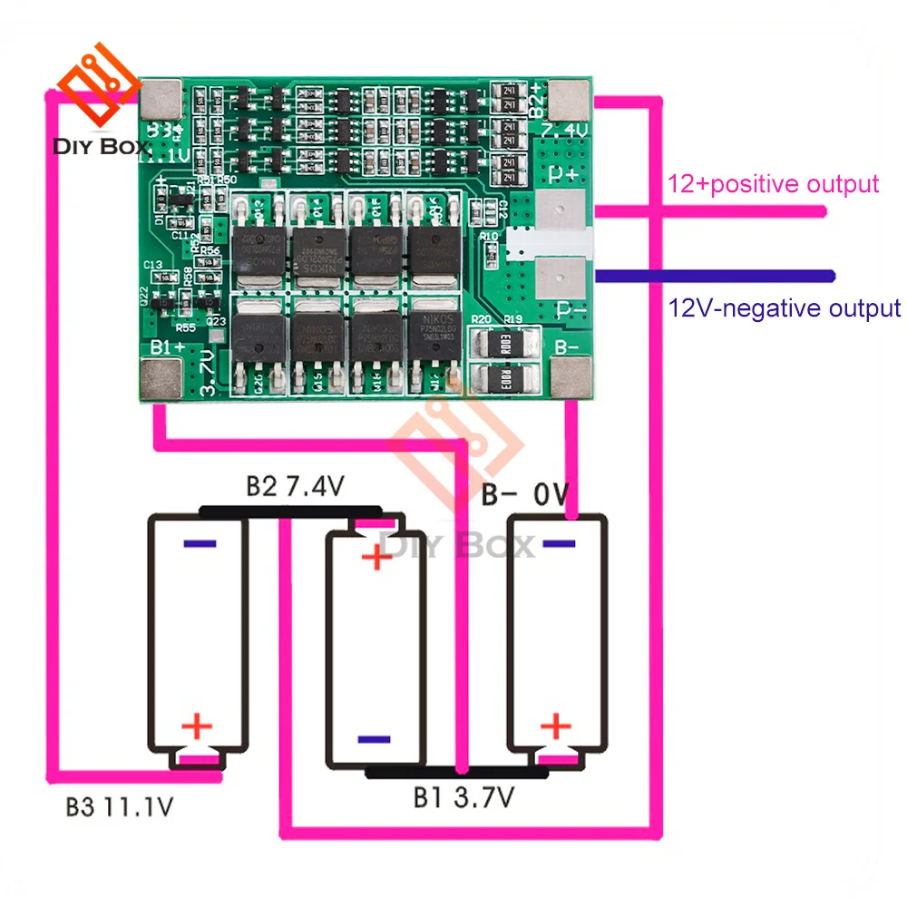 BMS PCM 18650 리튬 배터리 보호 보드, 3S BMS 리튬 이온 충전기, 드릴 모터용 밸런스 12.6V 충전, 40A 밸런서| | - AliExpress