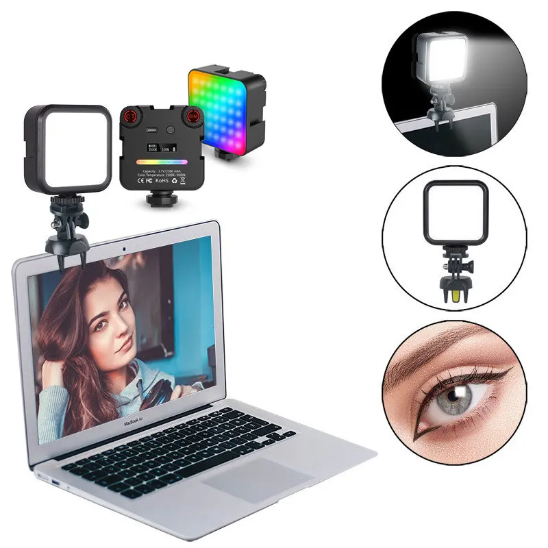 Magnetic-RGB-Fill-Light-On-Computer-Desktop-Video-Conference-Light ...
