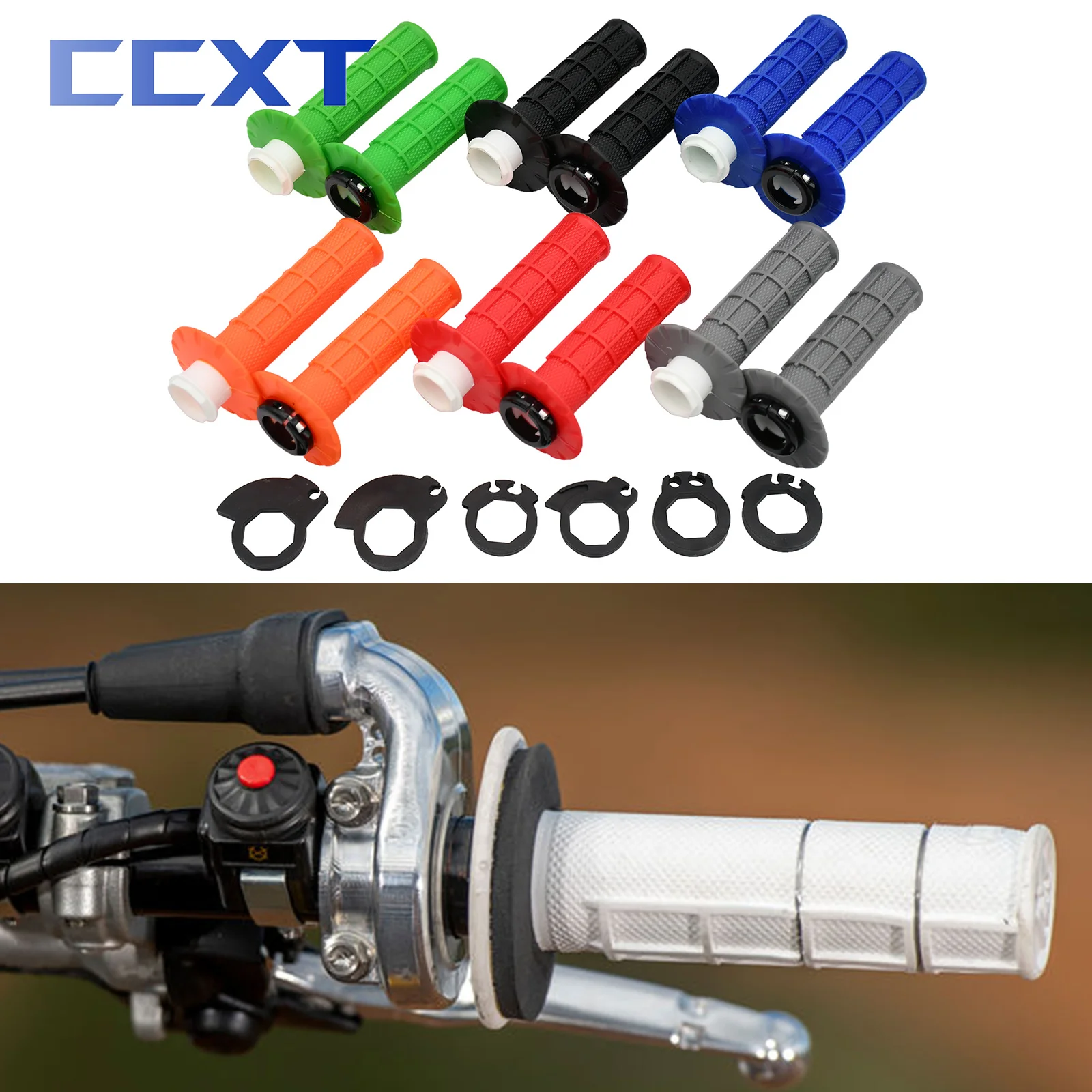 Motorcycle-Grips-7-8-22mm-Hand-Grip-The-Snap-on-Cam-For-Yamaha-Honda ...