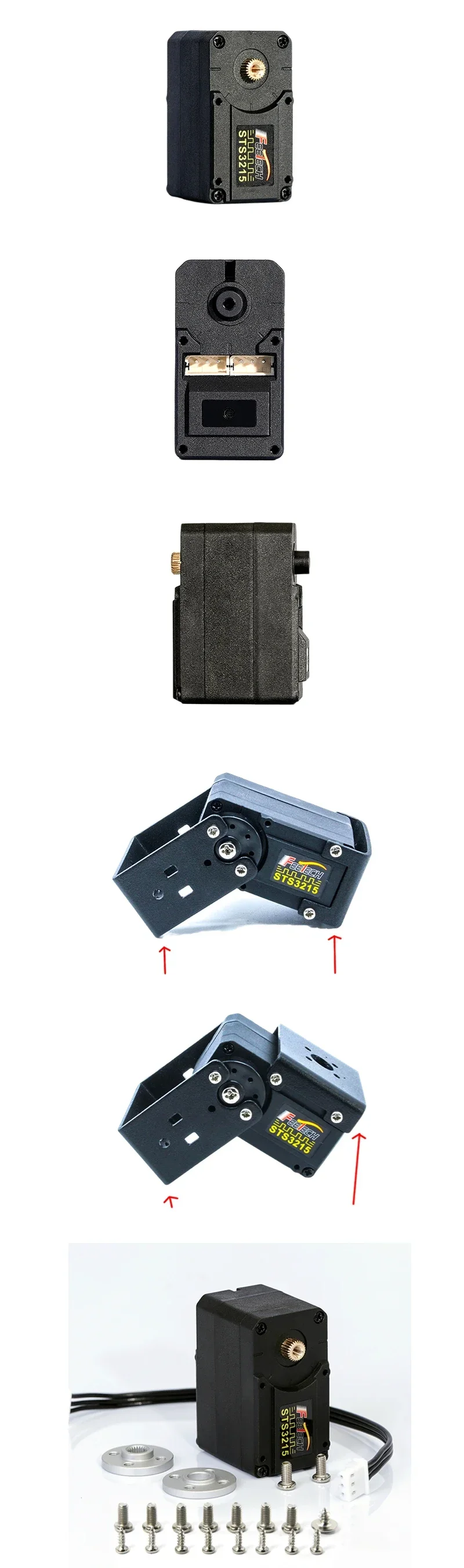 Usb To Rs485 6PC Feetech STS3215 7.4V 20KG Dual Axis TTL String Servo ...