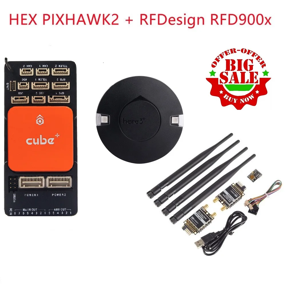 HEX Cube+ PIXHAWK2 Flight Control H7 Orange cube ADS-B HERE3+ GPS with RFD900x Telemetry Combo ...