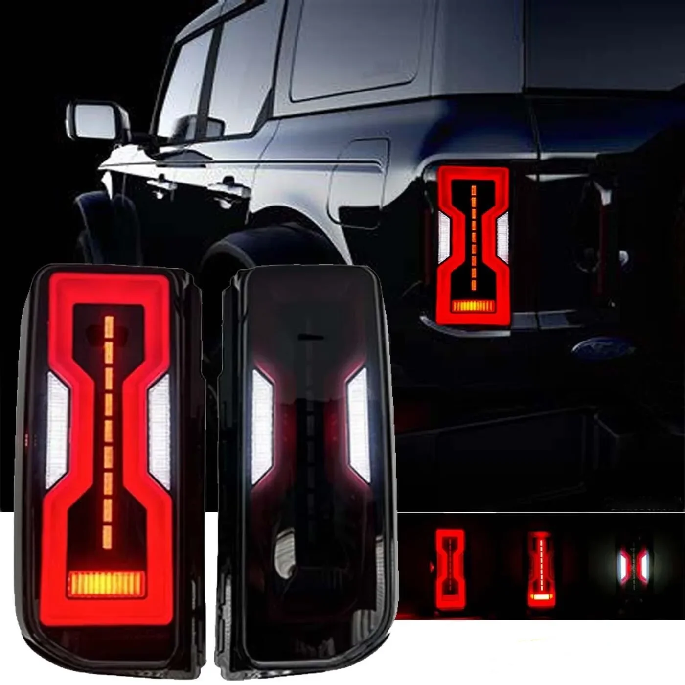2PCS-Smoked-LED-Tail-Lights-Rear-Brake-Reverse-Turn-Signal-Light-Plug ...