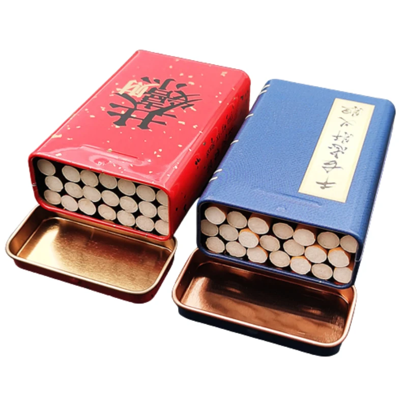 Square Iron Cigarette Case 20pcs Portable Flip Metal Cigarette Holder ...