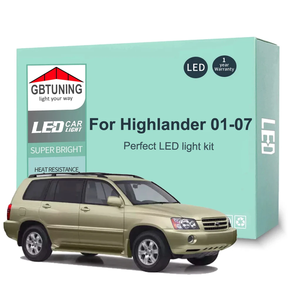 11Pcs-Canbus-LED-Interior-Light-Bulb-Kit-For-Toyota-Highlander-Kluger ...