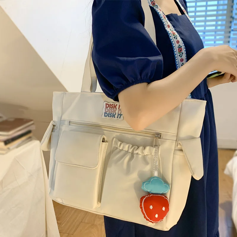 School-Bags-Female-Nylon-Shoulder-Bag-In-Class-Casual-College-Girls ...