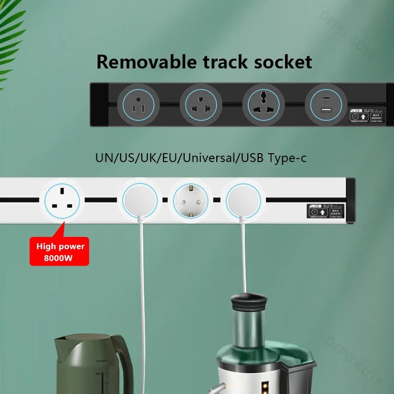 Removable-Power-Track-Socket-Round-Function-Adapter-Plug-EU-FR-UK-US ...