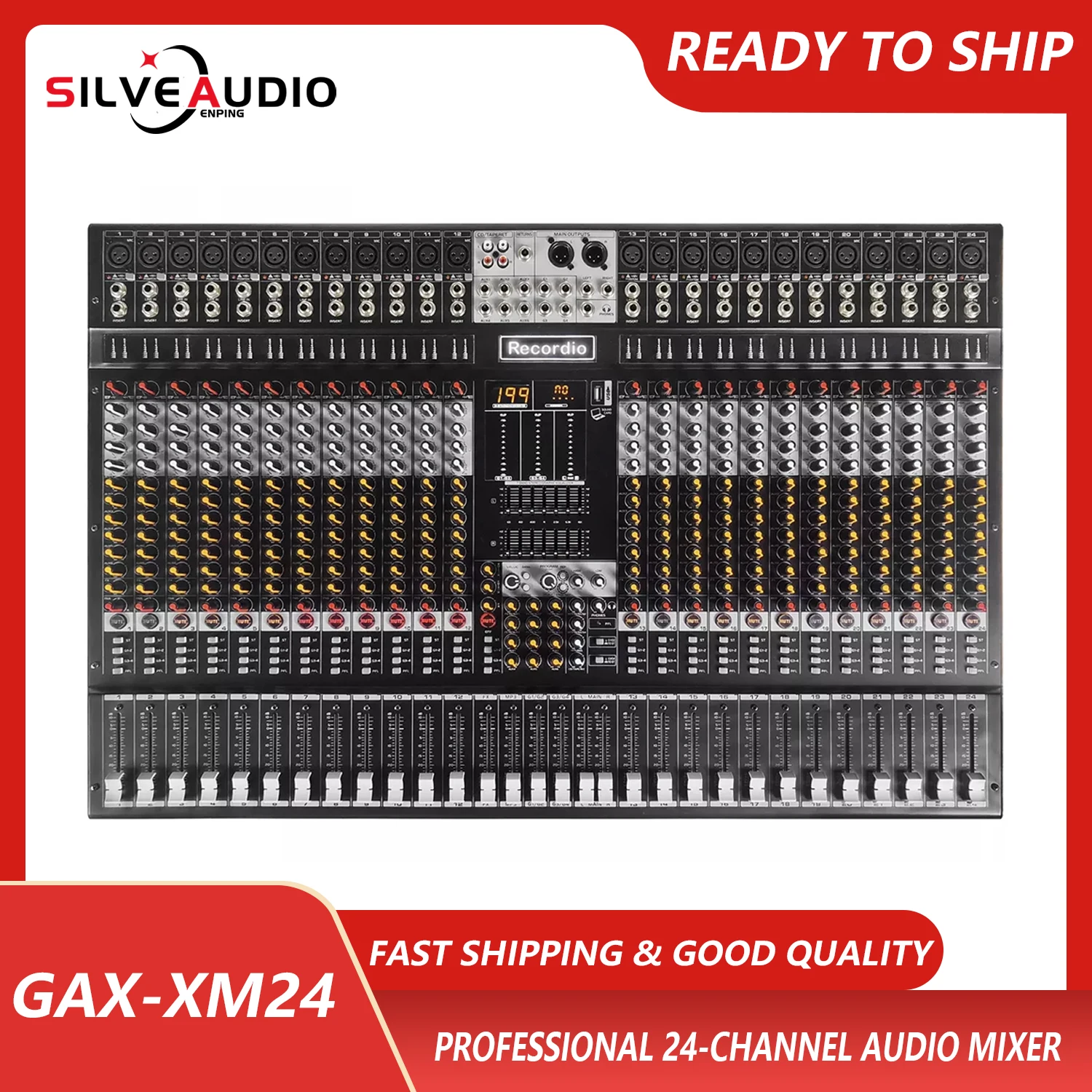 GAX-XM24 Professional 24-channels USB Audio Mixer with AUX Recording ...
