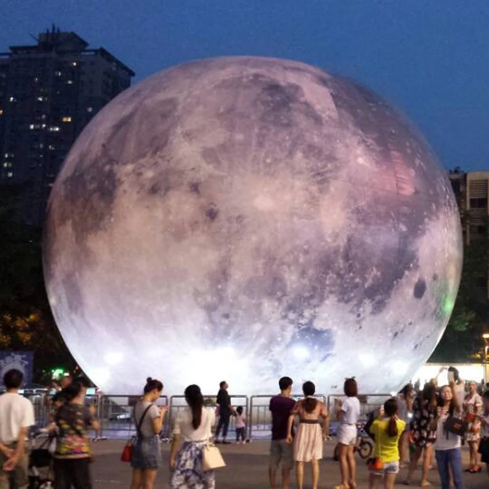 Exquisite 1.5-6Meters Oxford Giant Inflatable Moon Ball With LED Lights ...