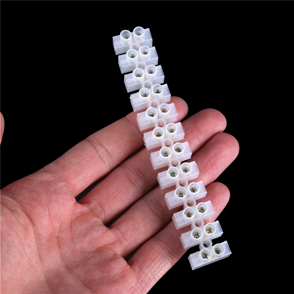 Plastic-terminal-block-Wire-connector-10A-Dual-Row-12-Positions-Screw ...