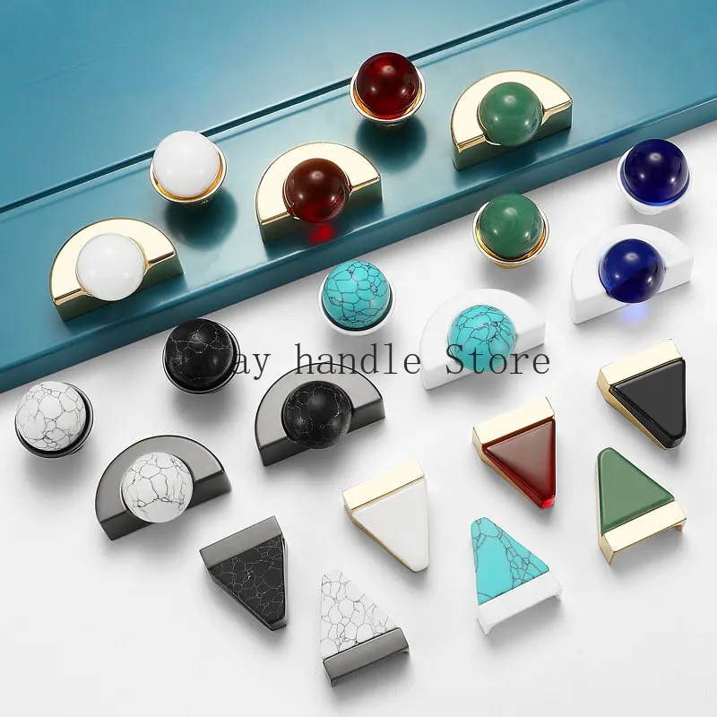 Stylish Agate Jade Furniture Handles Luxury Door Handles for Cabinets ...