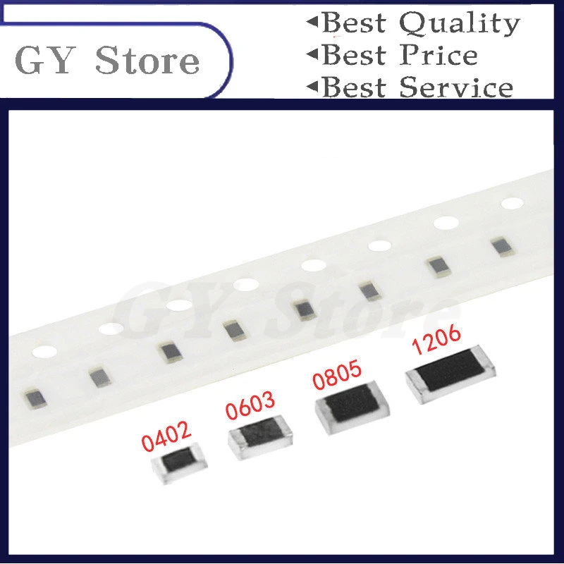 100pcs 0603 1% SMD resistor 0R ~ 10M 1/10W 0 1 10 100 150 220 330 470 ...