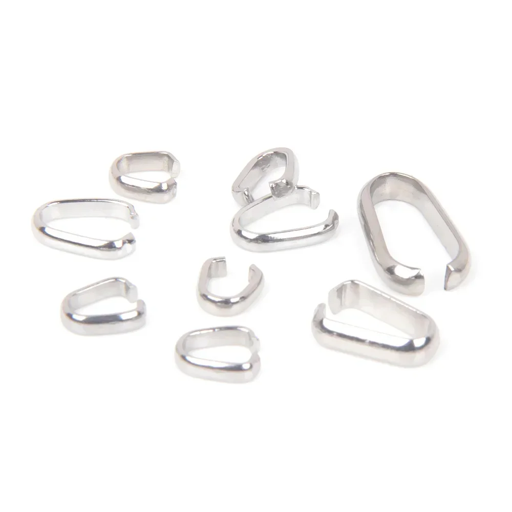 50pcs-Stainless-Steel-Pinch-Clips-Bails-Snap-On-Pendant-Hooks-Charms ...