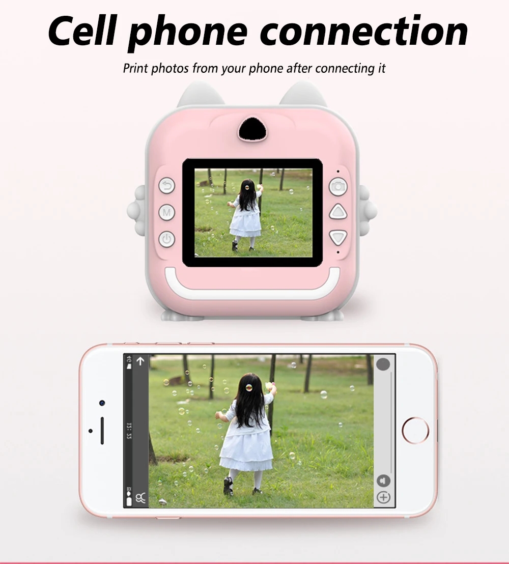 Appareil photo compact,Crouch-Mini appareil photo à impression ...