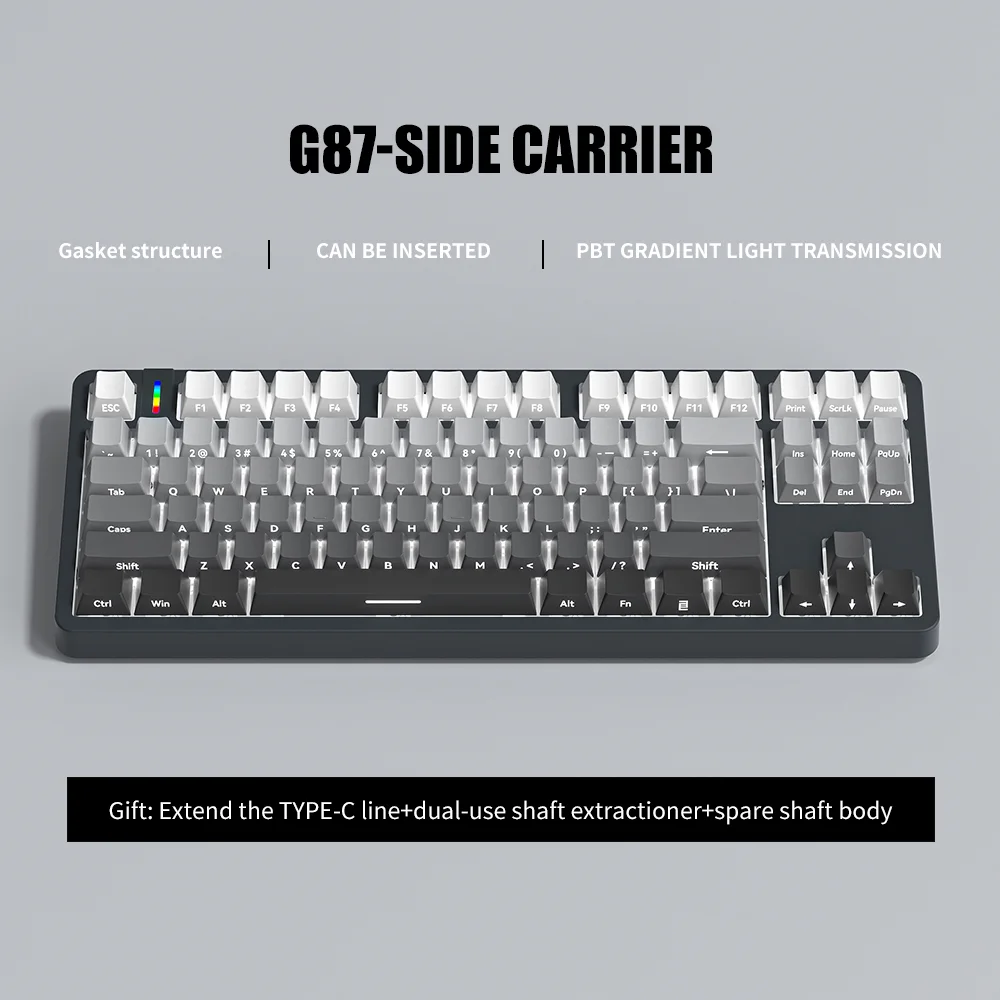 FURYCUBE G87 Gasket 87 Keys PBT Keycaps Wired Mechanical Keyboard | Unendingtech