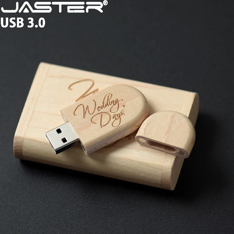 JASTER-USB-3-0-High-Speed-Wood-USB-Flash-Drive-128GB-Free-Custom-Logo ...