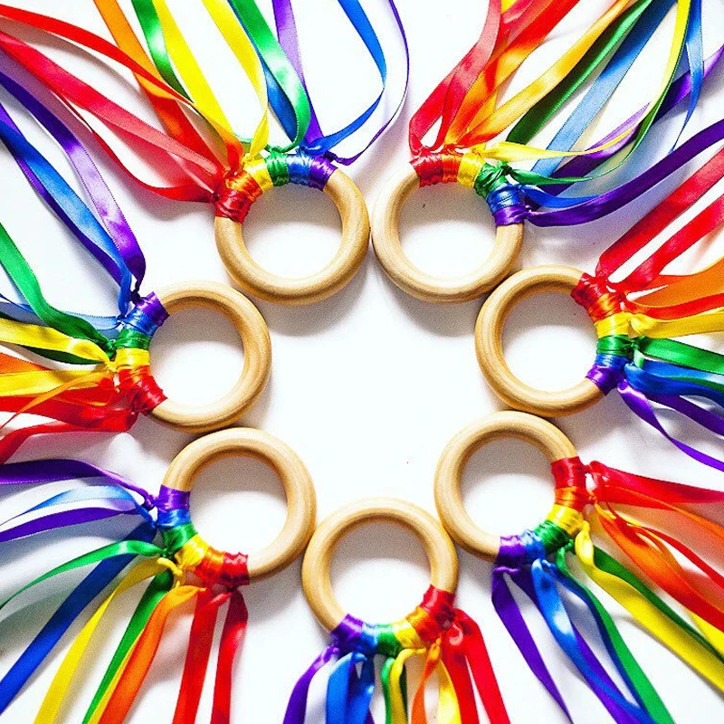 12PCS/6PCS Creative Hand Ribbon Kite For Kids Rainbow Rhythmic ...