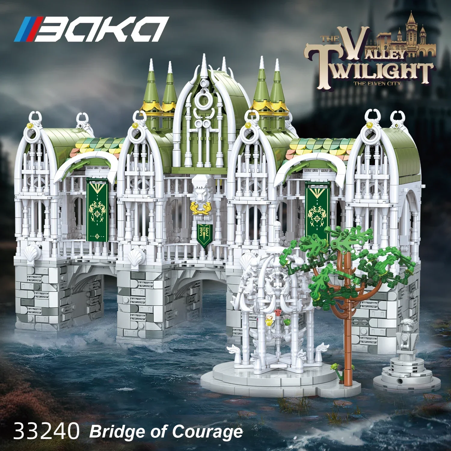 3035PCS Bridge of Courage Building Blocks European Bridge Palace Model ...
